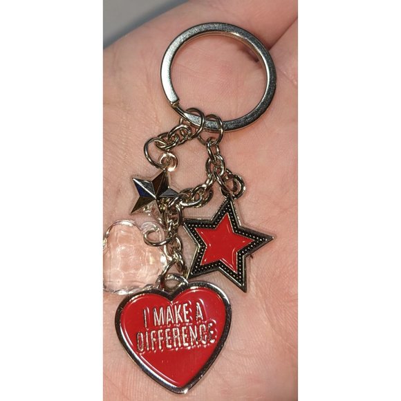 Accessories | I Make A Difference Heart Star Cluster Key Chain | Poshmark